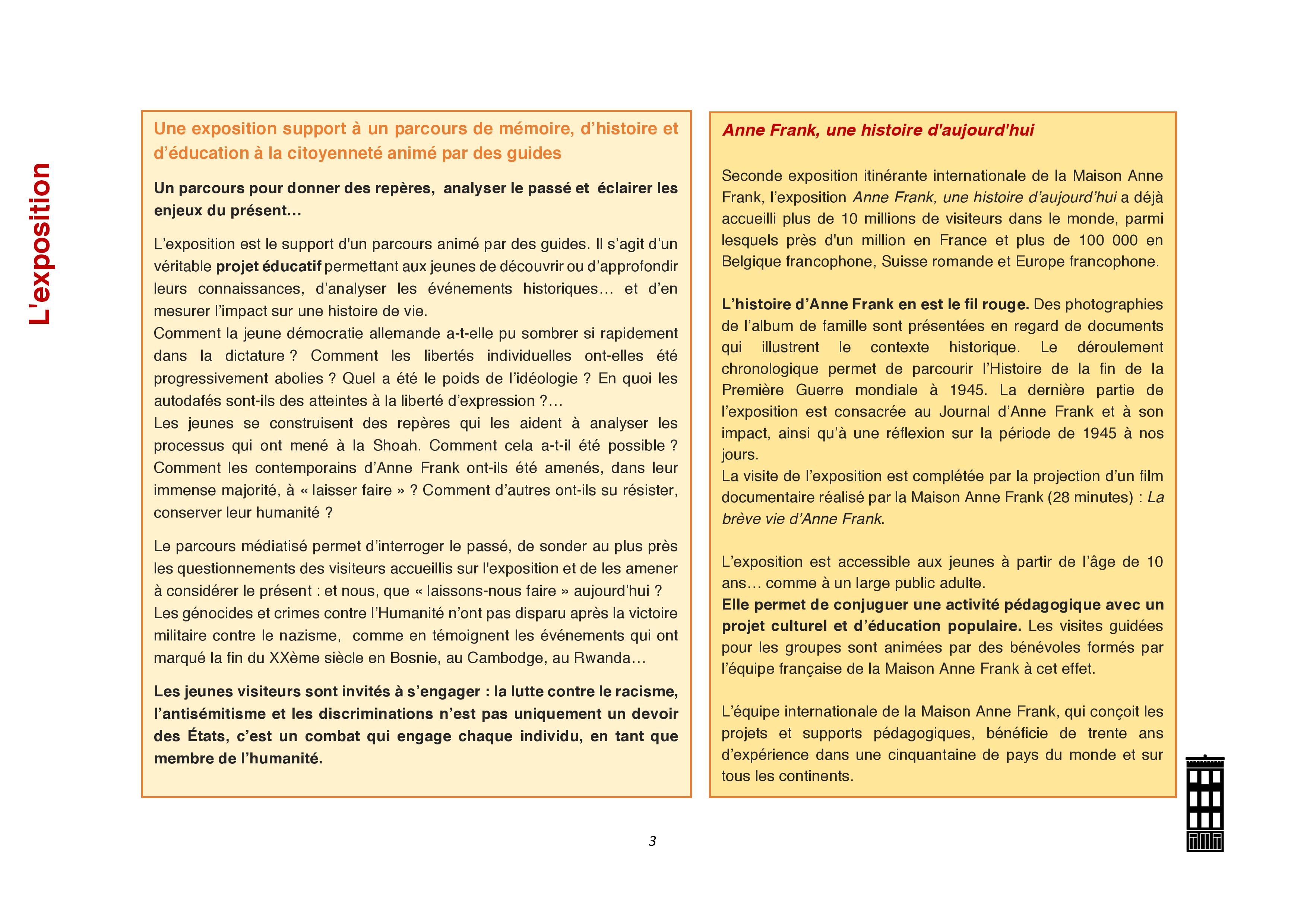 Anne Frank Espace francophone