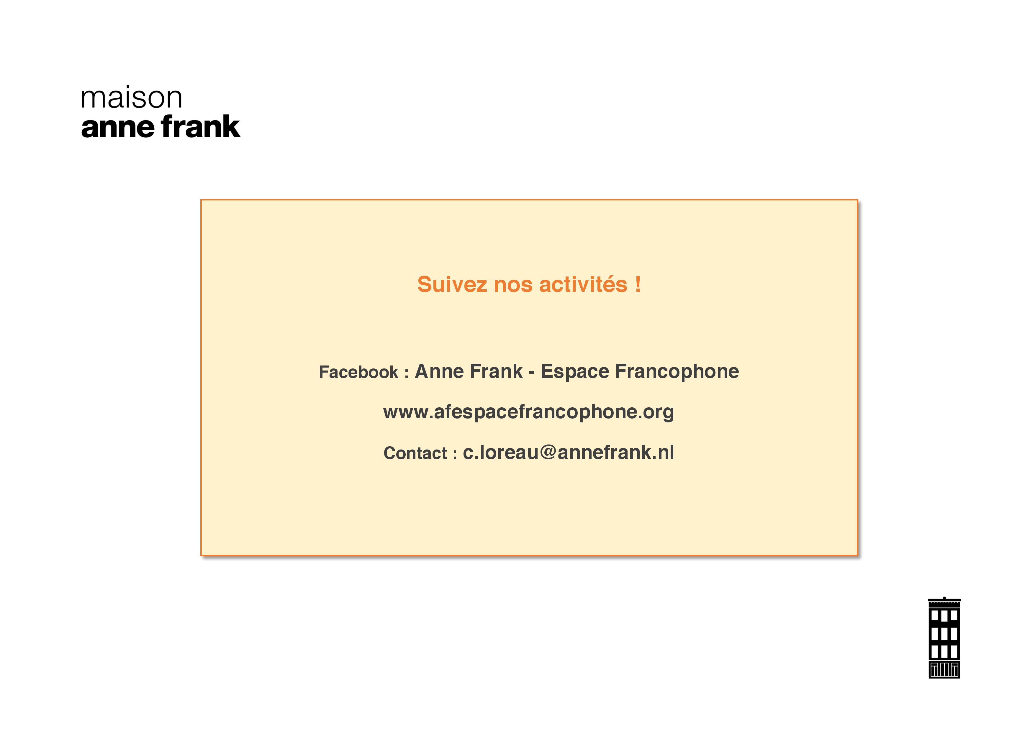 Anne Frank Espace francophone